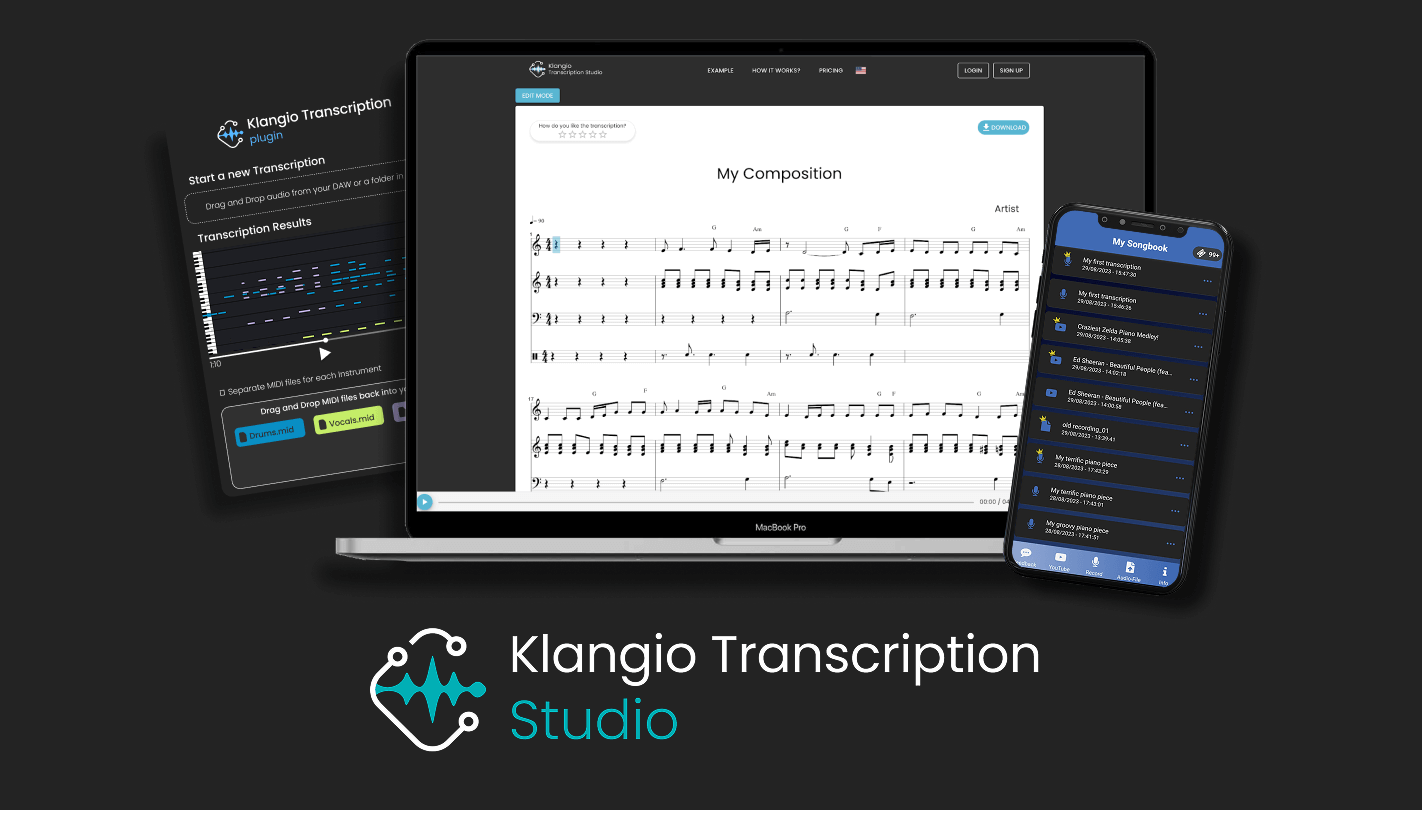 Klangio Transcription Studio - Turn Songs into Notes | Klangio